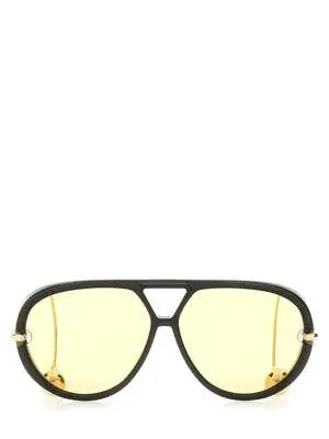 Bottega Veneta Aviator Drop Sunglasses In Acetate