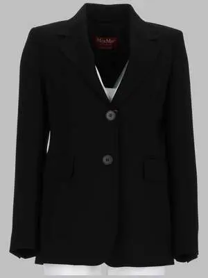 Max Mara Single-breasted Cady Blazer - Black