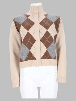Max Mara Pacche Wool & Cashmere Cardigan - Beige