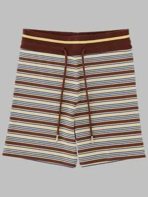 Fendi Slim-fit Mini Sweater-style Shorts In Cotton Blend - Multicolour