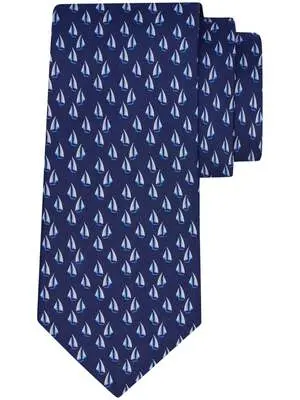 FERRAGAMO 100% Silk Tie - Navy
