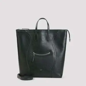Celine Medium Basket Vertical Leather Tote Bag 30cm H 37cm D 10cm - Green