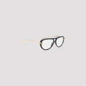 Bottega Veneta Sleek Acetate Metal Sunglasses - Black