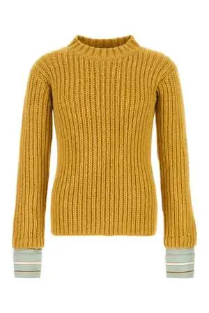 Prada Mustard Virgin Wool Sweater - Yellow
