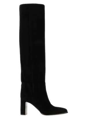 JIMMY CHOO Caly Suede Ankle Boots With 8.5 Cm Heel - Black
