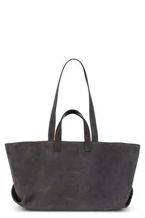 A.p.c. Gray Suede Tote Handbag With Pouch - Grey
