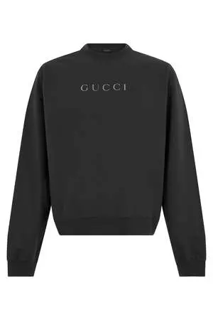 Gucci Logo Knit Sweater With Minimal Design - Black