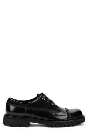 Dolce & Gabbana Leather And Fabric Sneakers With Thick Sole - Black