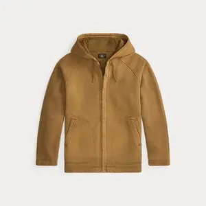 Ralph Lauren Garment-dyed Fleece Full-zip Hoodie - Tan
