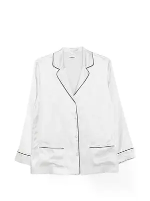 Carine Gilson Piping-detail Pajama Top - Grey