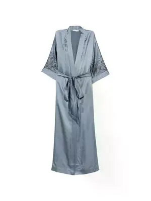Carine Gilson Floral-print Robe - Blue