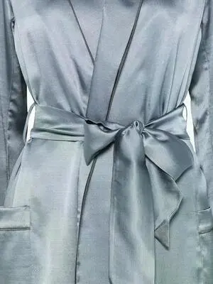 Carine Gilson Satin-finish Belted Robe