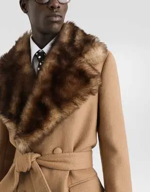 Dolce & Gabbana Double-breasted Coat In Double Camel