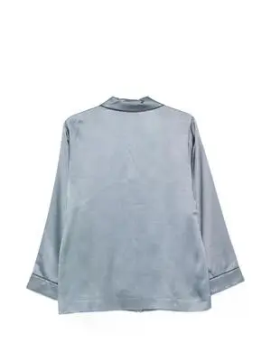 Carine Gilson Piping-detail Silk-blend Pajama Top