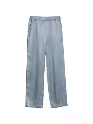 Carine Gilson Piped-trim Pajama Bottoms - Blue