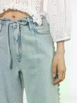 Rag & Bone Scallop-trim Wide-leg Jeans