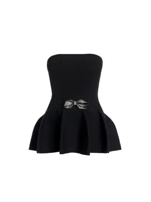 GENNY Peplum Top - Black