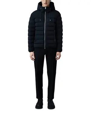 Mackage Jack Agile 360 Stretch Light Hooded Down Jacket - Black