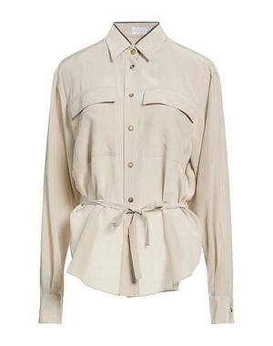Brunello Cucinelli Shirt Taupe Size Silk - Grey