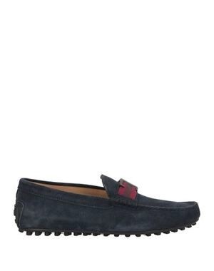 TOD'S Man Loafers Midnight Blue Size 9.5 Leather Blue