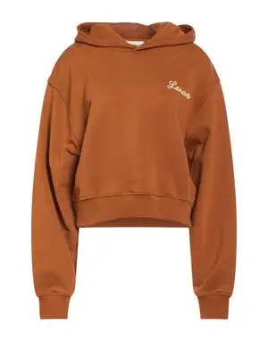 LANEUS Sweatshirt Tan Size Cotton