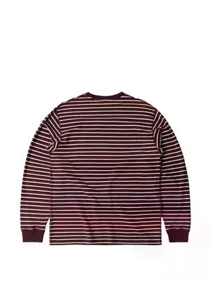PARRA Tripped Striped Pique Long-sleeve T-shirt - Red