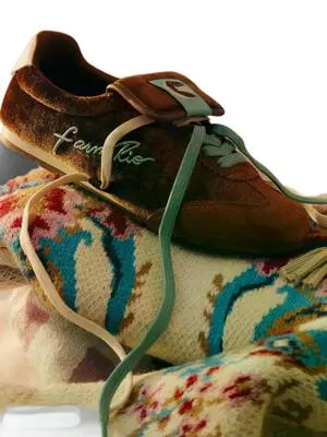 Farm Rio Tassel-detail Velvet Sneakers
