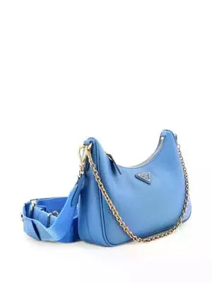 Prada Re-edition 2005 Shoulder Bag Saffiano Leather Small Crossbody Bag - Blue