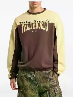 Palm Angels Logo-print Panelled Sweatshirt