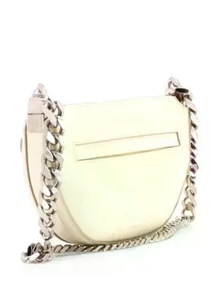 Burberry Olympia Zip Chain Leather Mini Shoulder Bag - Neutrals