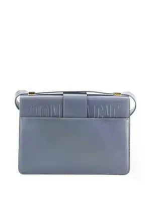 Dior 30 Montaigne Flap Bag Leather Shoulder Bag - Blue