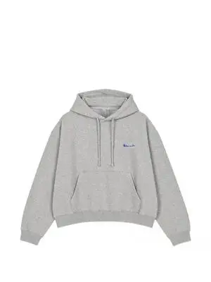 Vetements Athletic Logo-embroidered Drawstring Hoodie - Grey