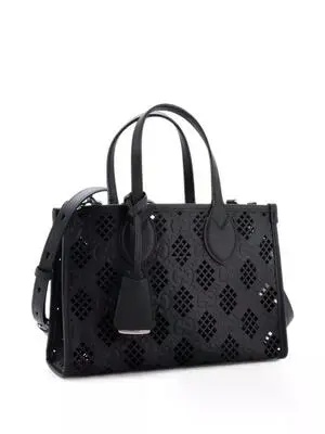 Gucci Convertible Gg Debossed Laser Cut Leather Small Tote Bag