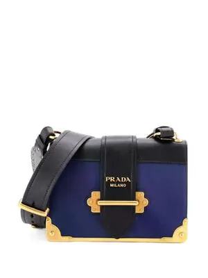 Prada Cahier Leather And Saffiano Leather Small Crossbody Bag