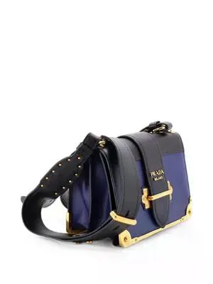 Prada Cahier Leather And Saffiano Leather Small Crossbody Bag