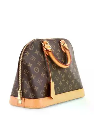 LOUIS VUITTON Alma Handbag Monogram Canvas Pm Satchel - Brown