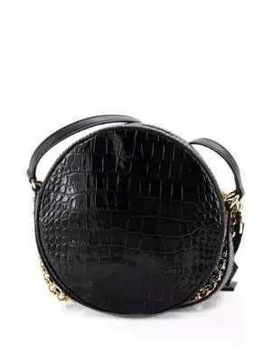 Givenchy Eden Round Crocodile Embossed Leather Crossbody Bag