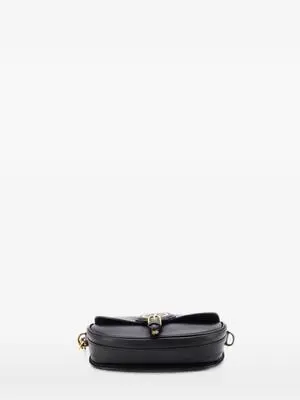 Dior Bobby Flap Bag Leather East West Crossbody Bag - Black