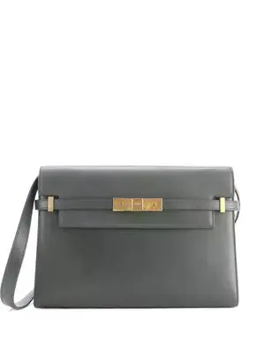 Saint Laurent Manhattan Leather Medium Shoulder Bag - Green