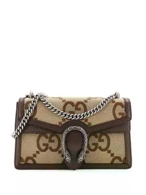 Gucci Dionysus Bag Jumbo Gg Canvas Small Shoulder Bag - Brown