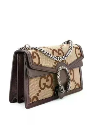 Gucci Dionysus Bag Jumbo Gg Canvas Small Shoulder Bag - Brown
