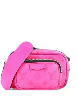 LOUIS VUITTON Outdoor Pouch Monogram Taigarama Crossbody Bag - Pink