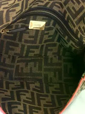 Fendi Baguette Nm Bag Zucca Canvas Medium Shoulder Bag