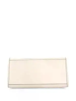 Fendi Sunshine Shopper Leather Large Tote Bag - White