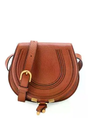 Chloé Marcie Leather Small Crossbody Bag - Brown