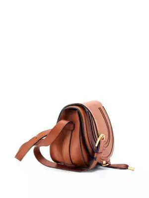 Chloé Marcie Leather Small Crossbody Bag - Brown