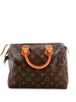 LOUIS VUITTON Speedy Handbag Monogram Canvas 25 Satchel - Brown