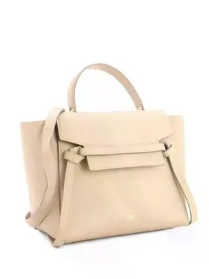Celine Belt Bag Textured Leather Micro Satchel - Neutrals