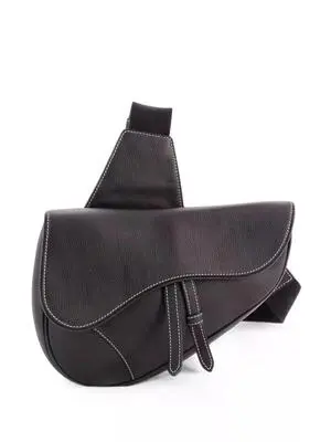 Dior Saddle Leather Crossbody Bag - Black