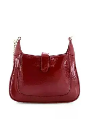 Gucci Jackie Notte Chain Patent Mini Hobo Bag - Red